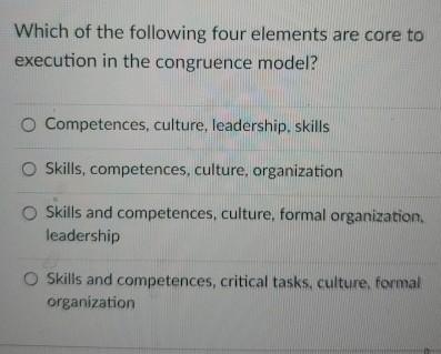 Solved Which of the following four elements are core to | Chegg.com