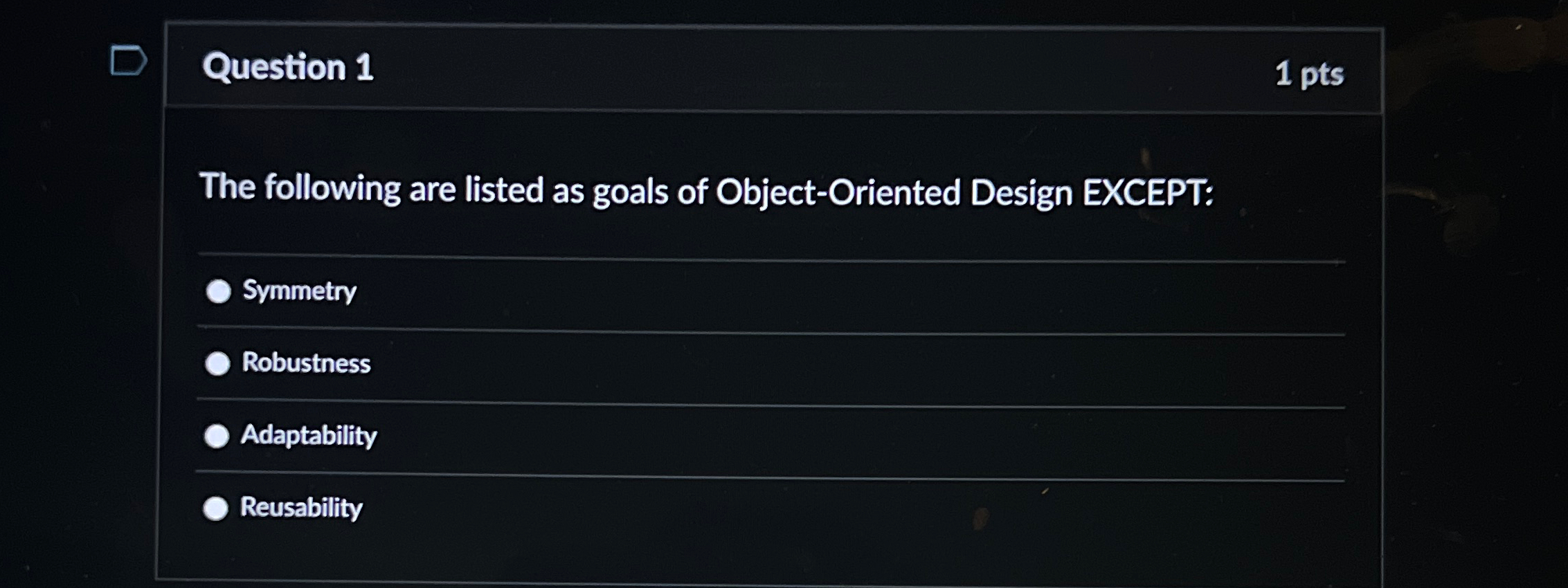 Solved Question 11 ﻿ptsThe following are listed as goals of | Chegg.com