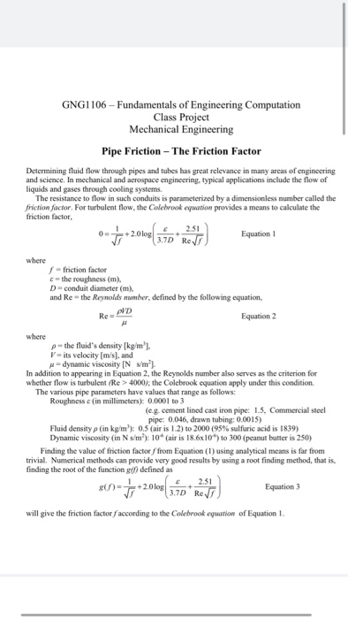 Solved GNG1106- Fundamentals of Engineering Computation | Chegg.com