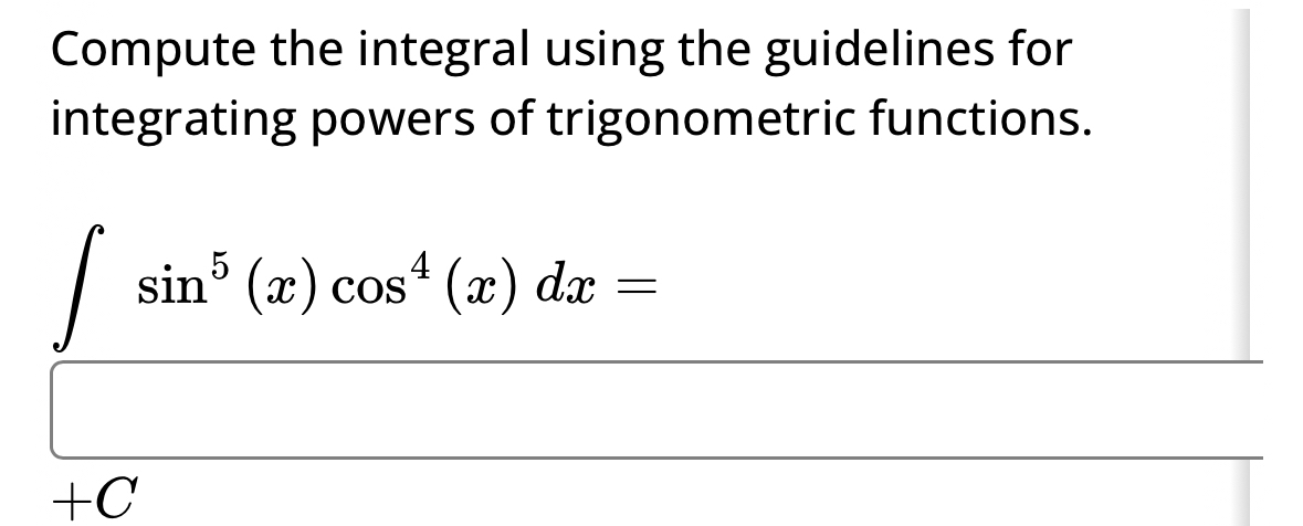 Solved Compute the integral using the guidelines for | Chegg.com