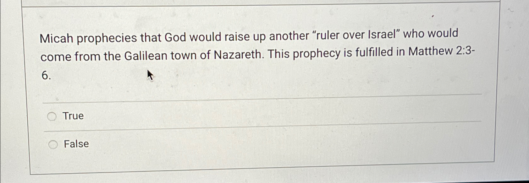 Solved Micah prophecies that God would raise up another | Chegg.com