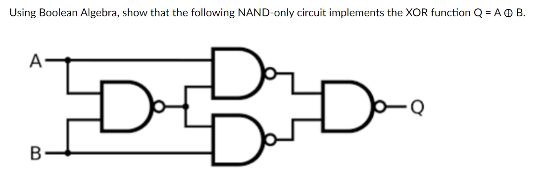 Solved Using Boolean Algebra, show that the following | Chegg.com