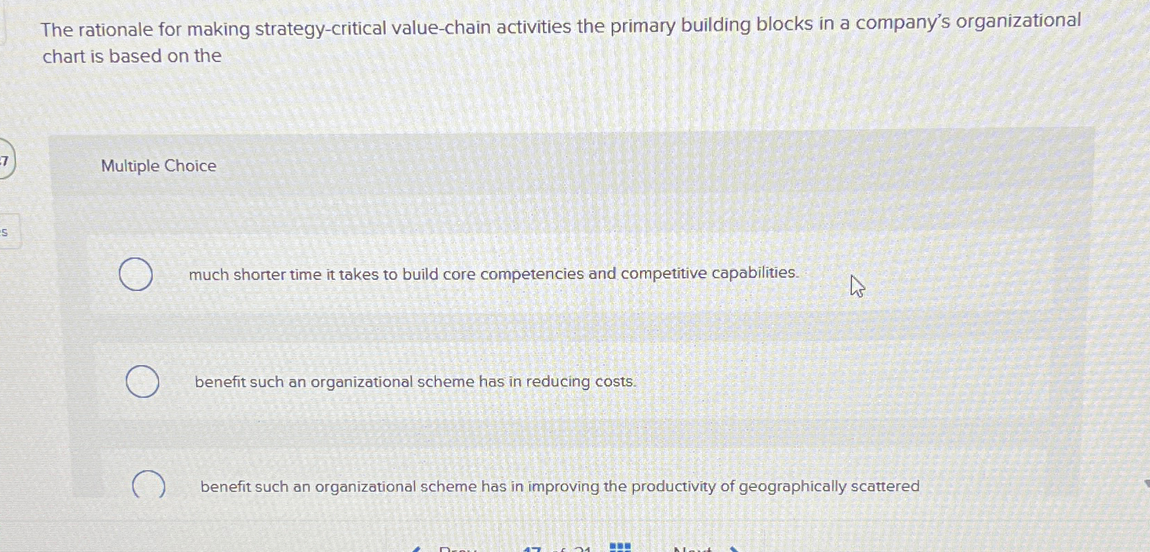 Solved The rationale for making strategy-critical | Chegg.com