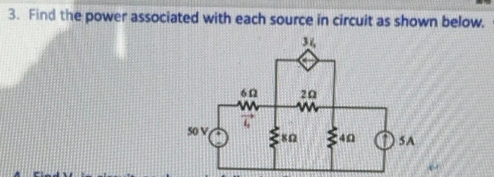 Solved Find the power associated with each source in circuit | Chegg.com