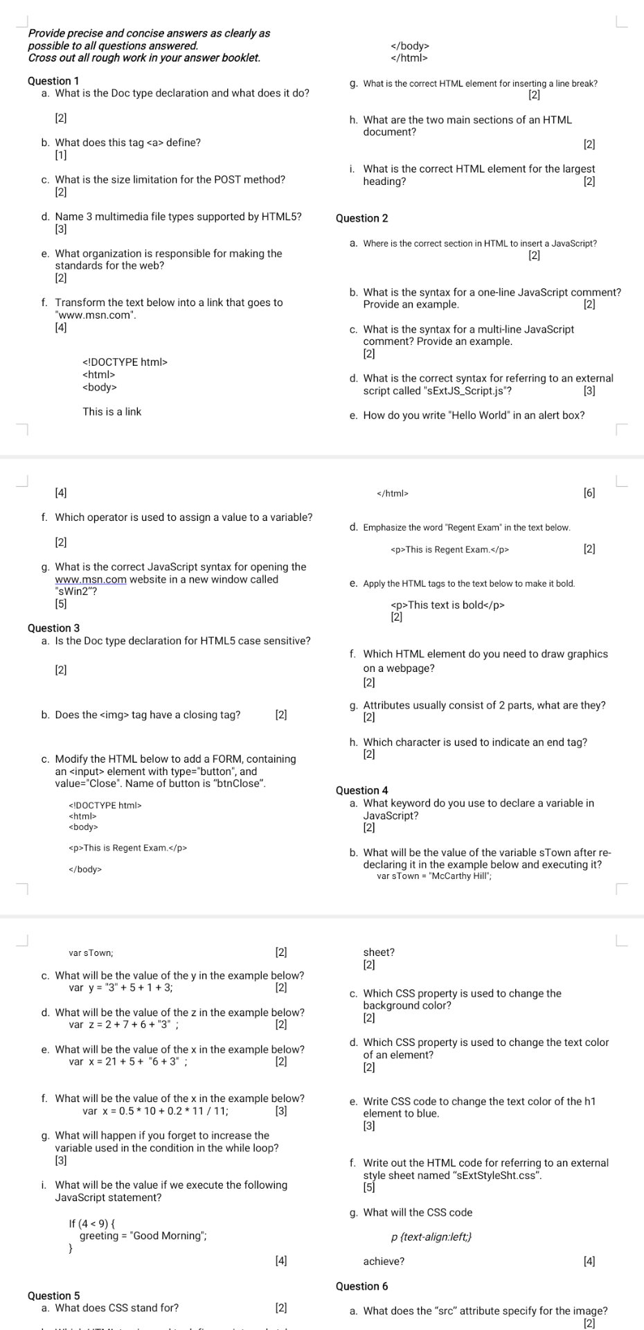 Solved Provide precise and concise answers as clearly as | Chegg.com