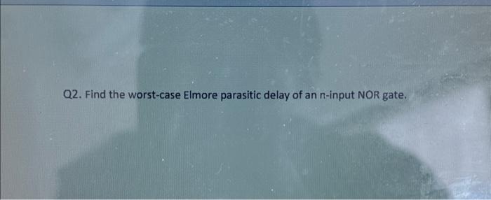 Solved Q2. Find the worst-case Elmore parasitic delay of an | Chegg.com