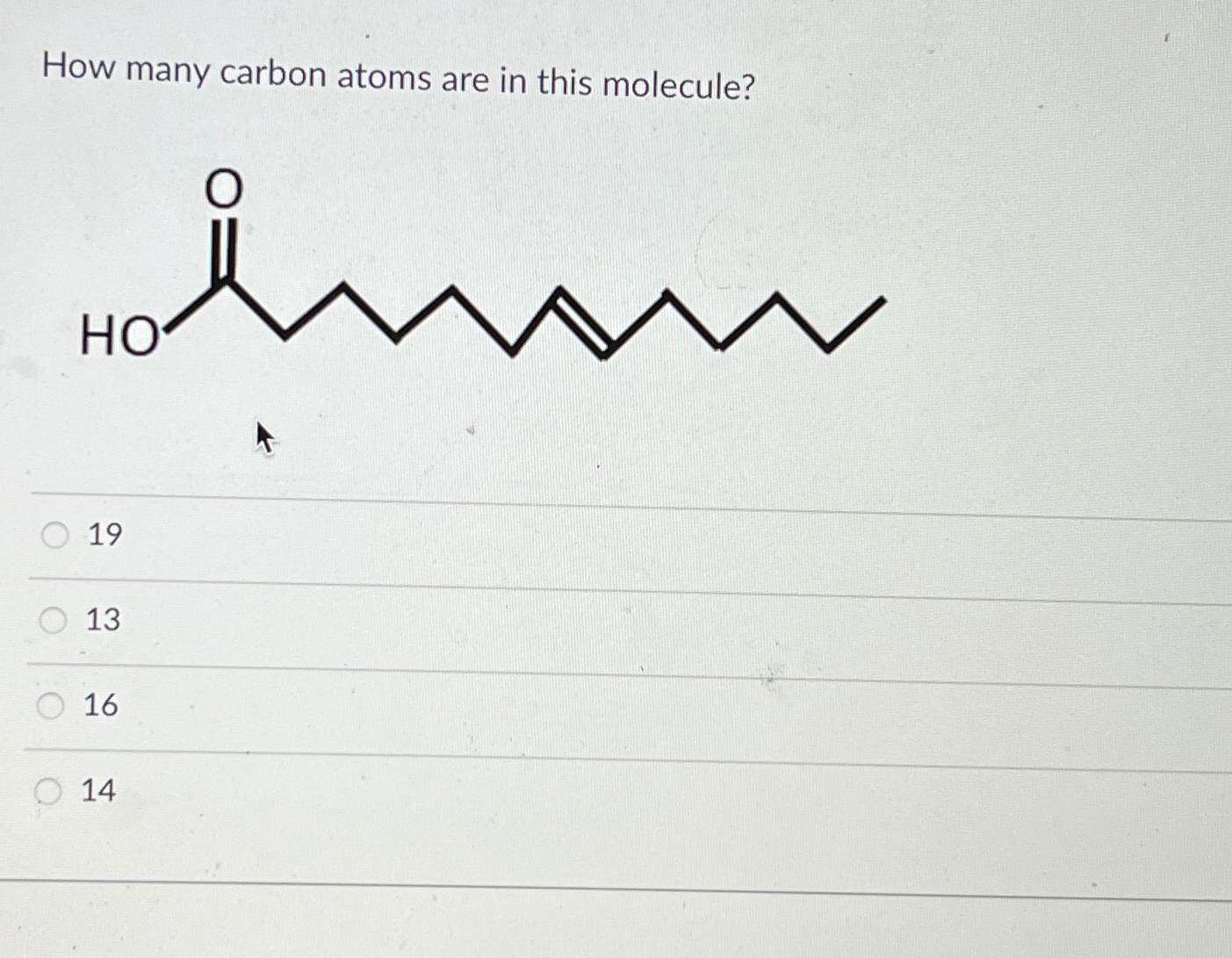 Solved How many carbon atoms are in this molecule?19131614 | Chegg.com