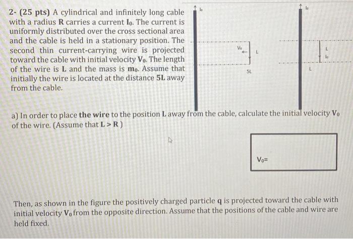 Solved 2- (25 pts) A cylindrical and infinitely long cable | Chegg.com