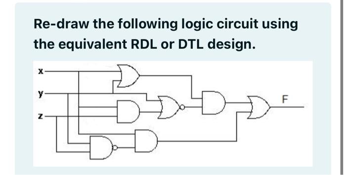 Solved Re-draw the following logic circuit using the | Chegg.com