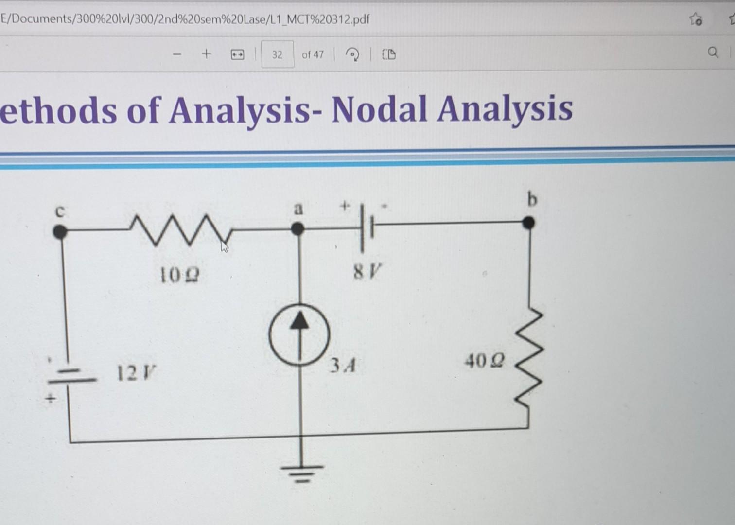 Solved ethods of Analysis- Nodal Analysis | Chegg.com