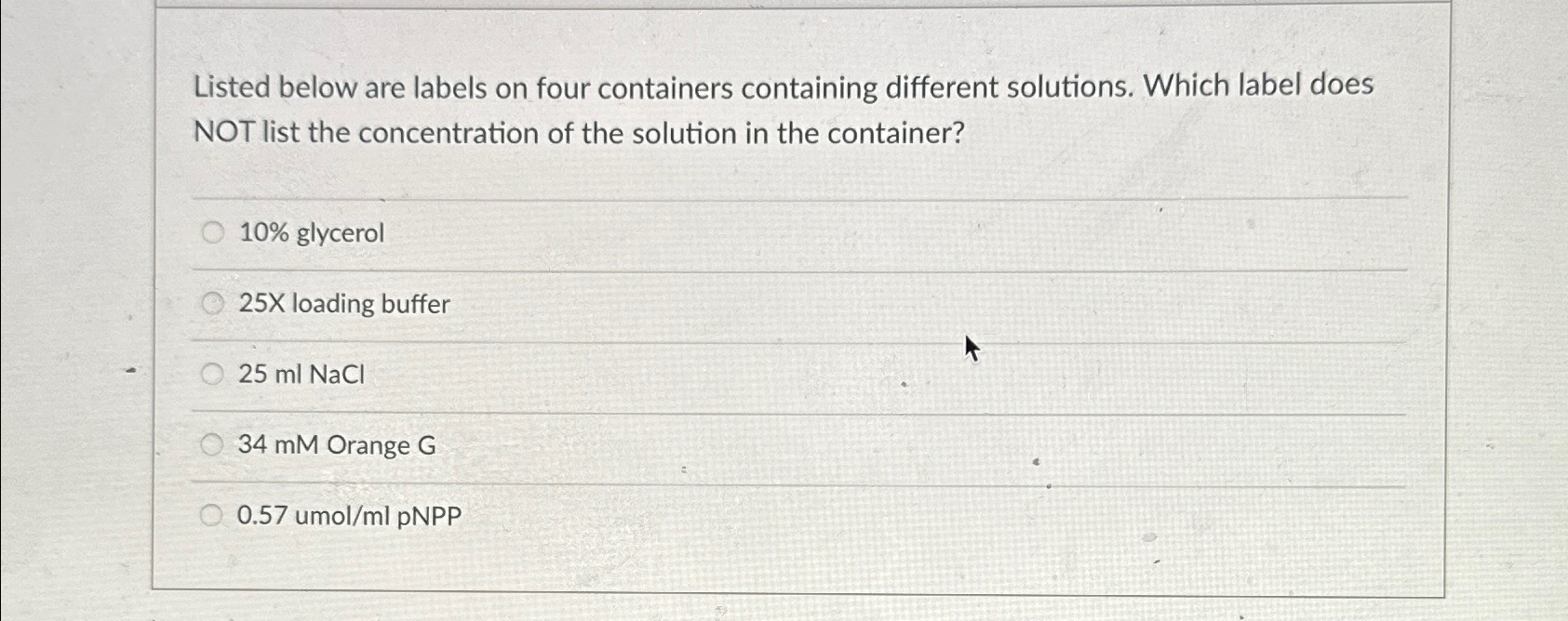 Solved Listed below are labels on four containers containing | Chegg.com
