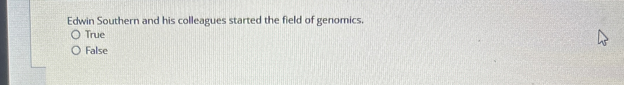 Solved Edwin Southern and his colleagues started the field | Chegg.com