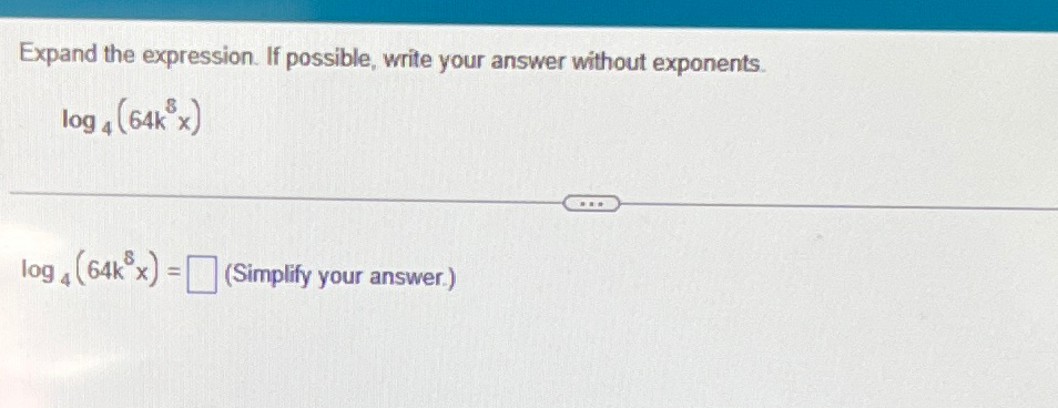 Solved Expand the expression. If possible, write your answer | Chegg.com