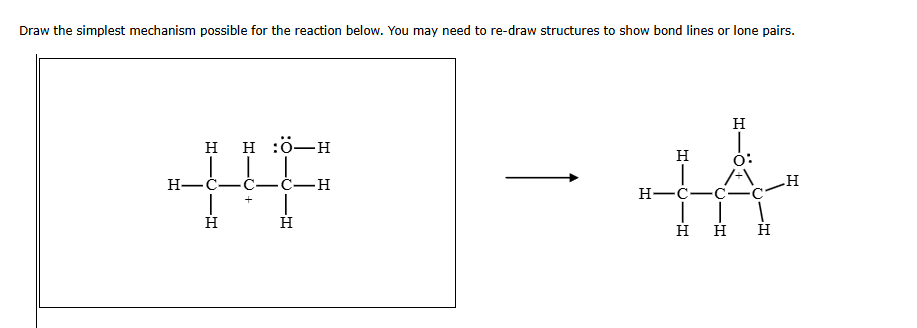 Solved Draw the simplest mechanism possible for the reaction | Chegg.com