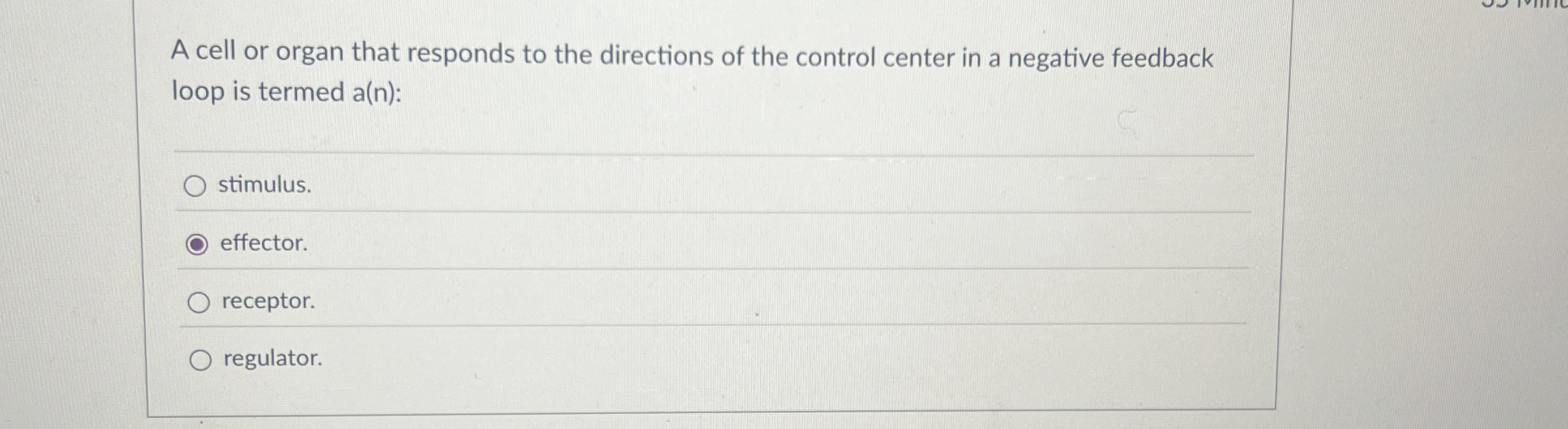 Solved A cell or organ that responds to the directions of | Chegg.com