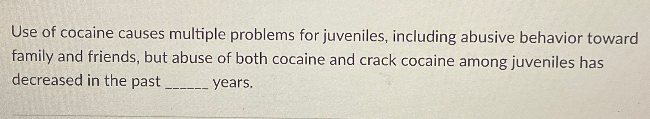 Solved Use of cocaine causes multiple problems for | Chegg.com