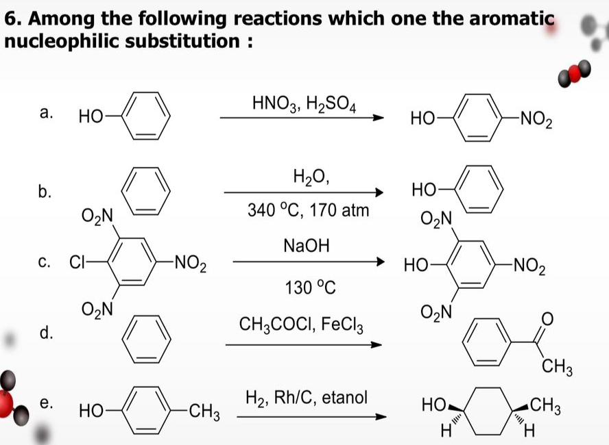Solved Among the following reactions which one the aromatic | Chegg.com
