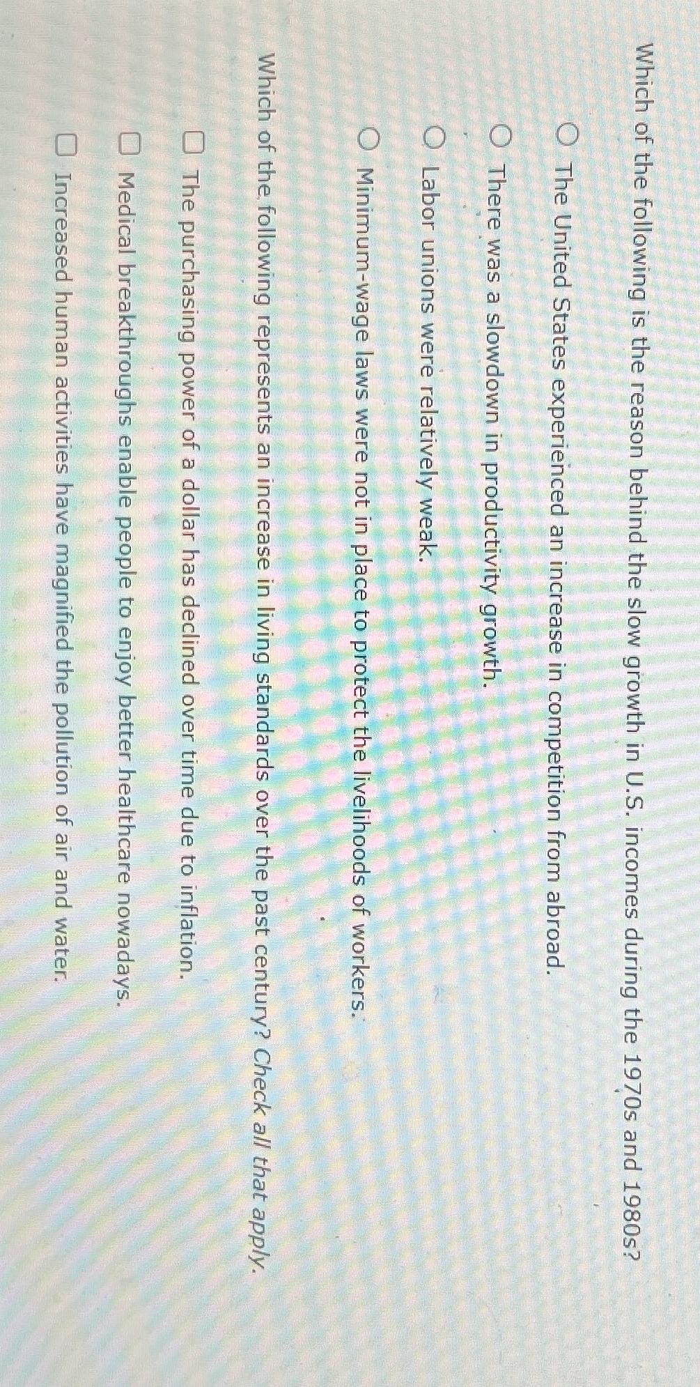 Solved Which of the following is the reason behind the slow | Chegg.com