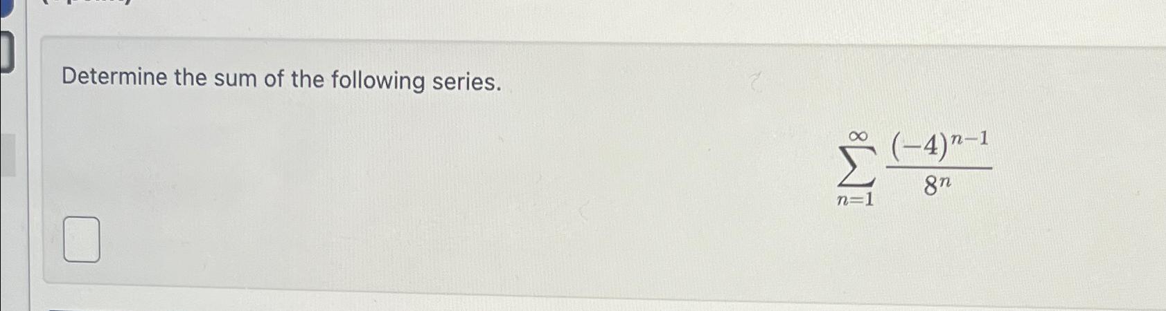 Solved Determine the sum of the following | Chegg.com