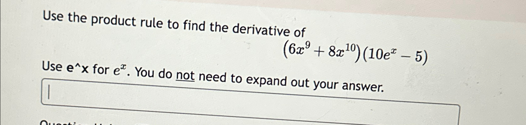Solved Use the product rule to find the derivative | Chegg.com