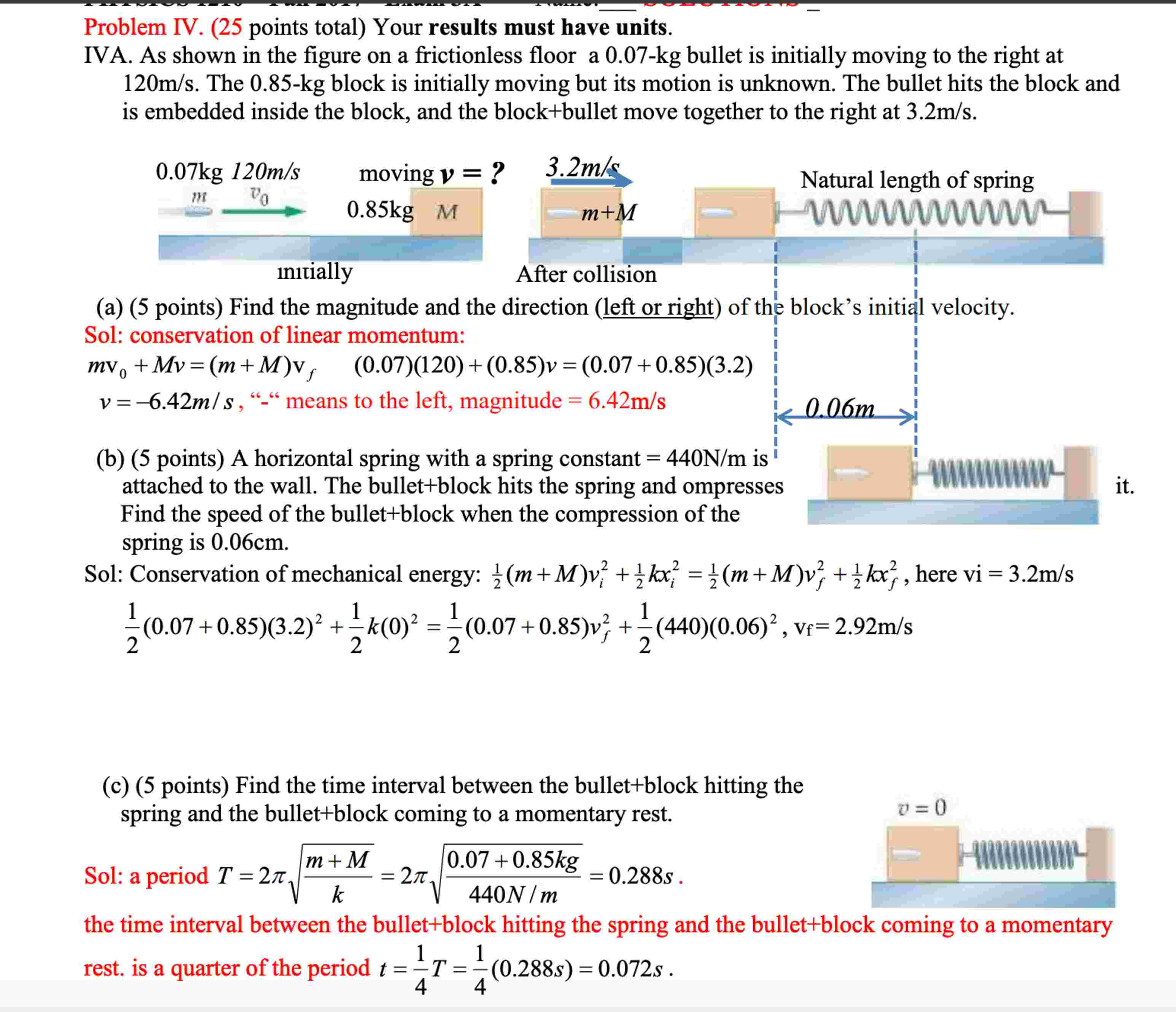 Solved Problem IV. (25 ﻿points total) ﻿Your results must | Chegg.com