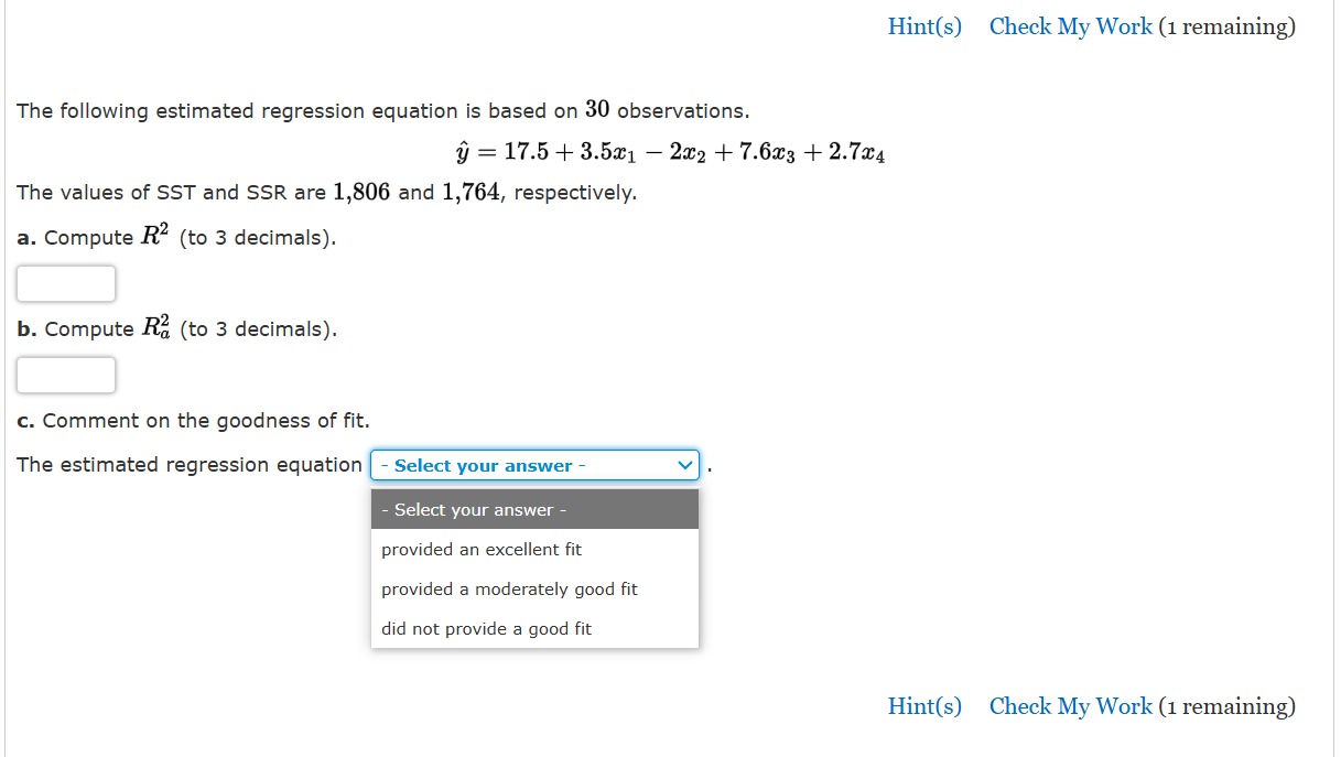 Solved The Following Estimated Regression Equation Is ﻿based 2206