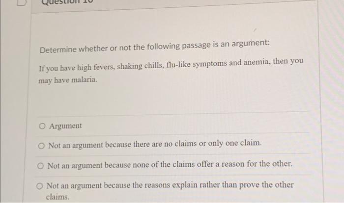 Determine whether or not the following passage is an | Chegg.com