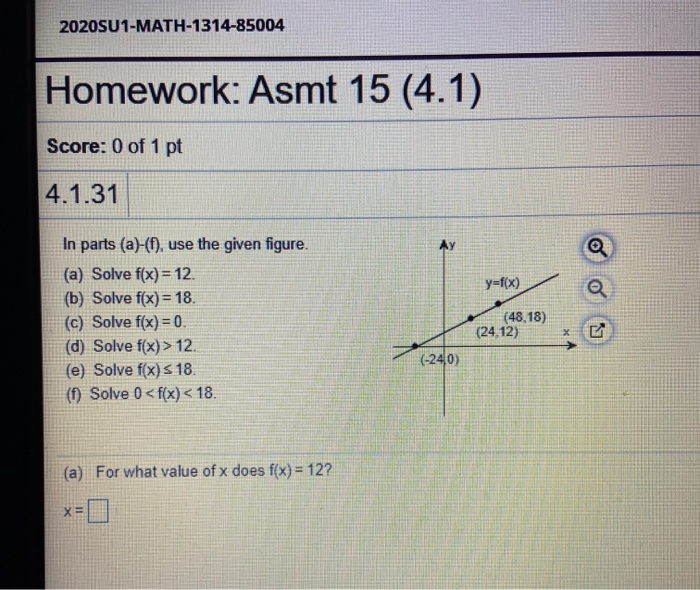 Solved Homework: Asmt 15 (4.1) Score: 0 of 1 pt 11 of 1 | Chegg.com