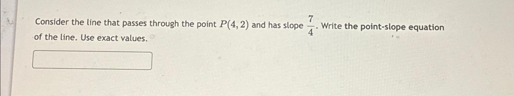 Solved Consider The Line That Passes Through The Point