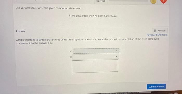 Solved Correct Use variables to rewrite the given compound | Chegg.com