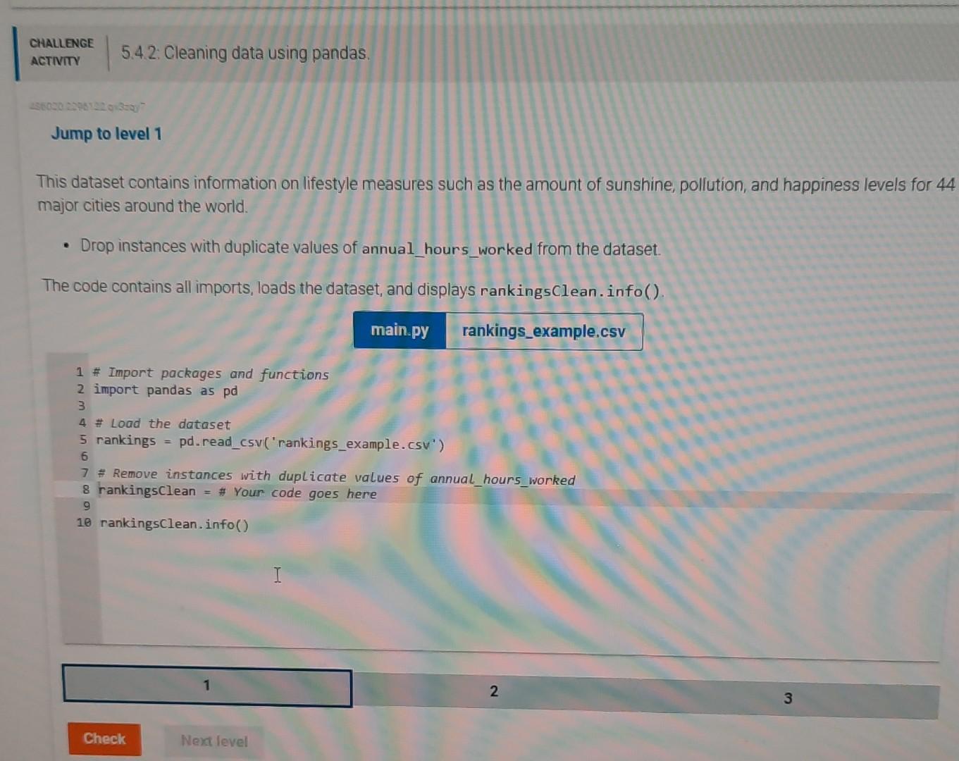Solved This dataset contains information on lifestyle | Chegg.com