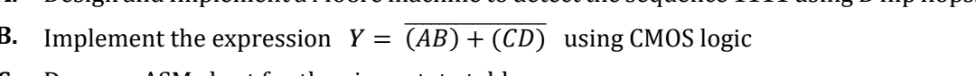 Solved Implement the expression Y=(AB)+(CD) using CMOS logic | Chegg.com