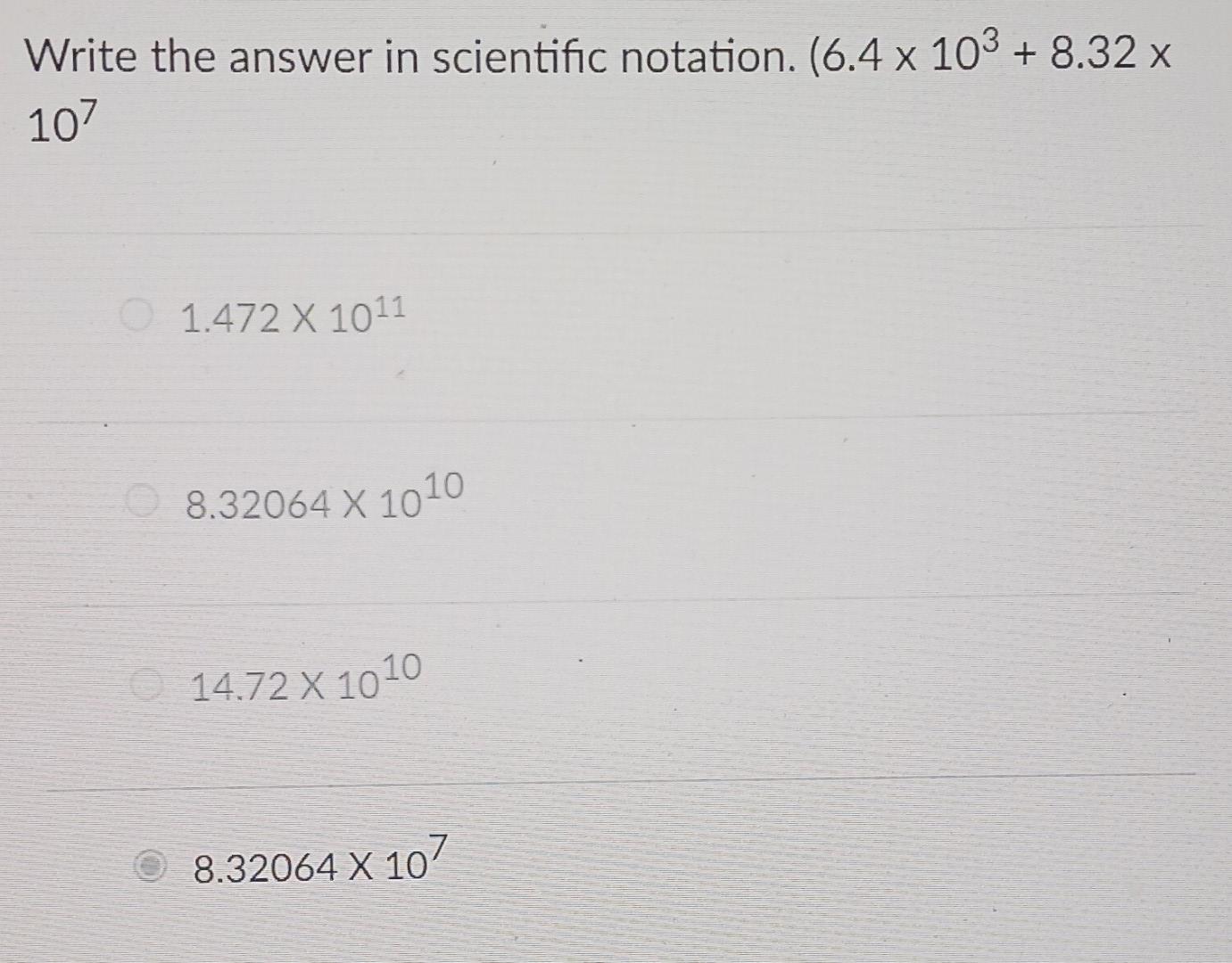 Solved Write the answer in scientific notation. | Chegg.com