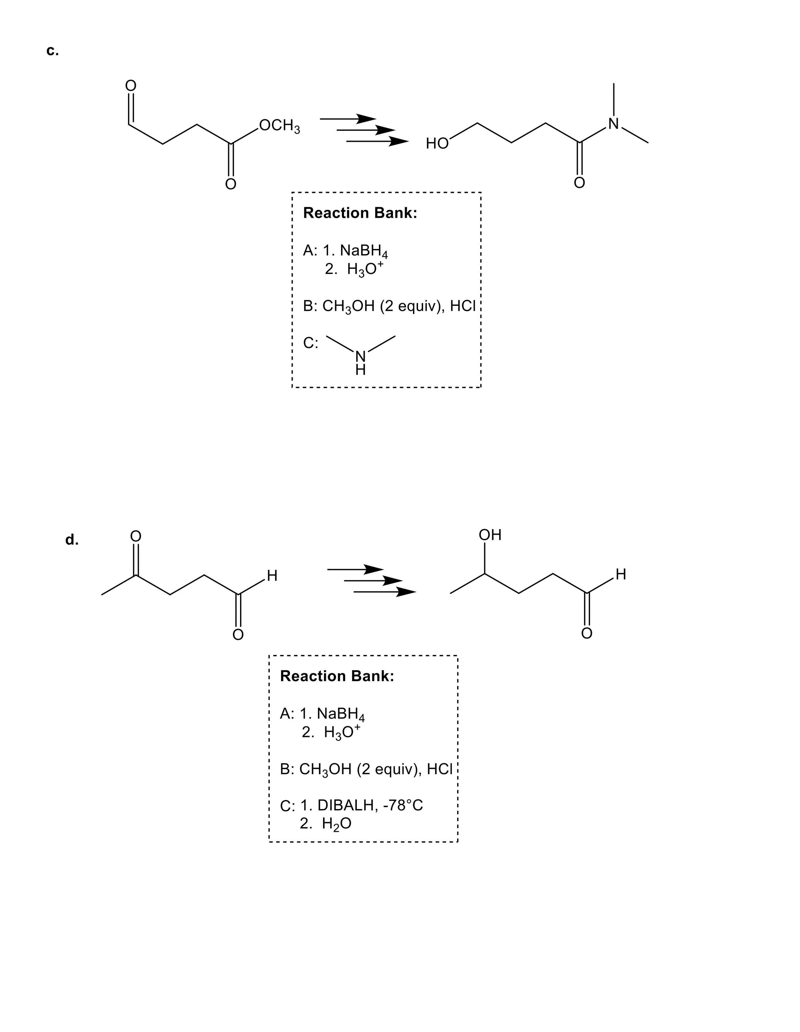 Solved Using the reactions in the reaction bank below, | Chegg.com