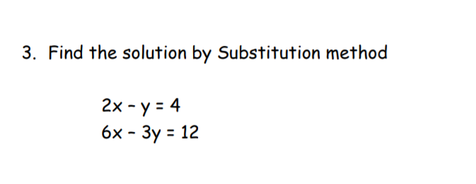 Solved Find the solution by Substitution | Chegg.com