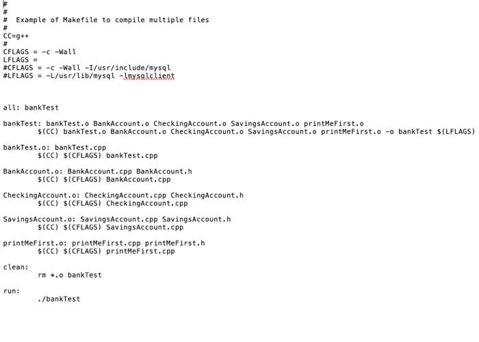 Solved Lab 7 - Bank Inheritance - CS-116 1. Define a class | Chegg.com