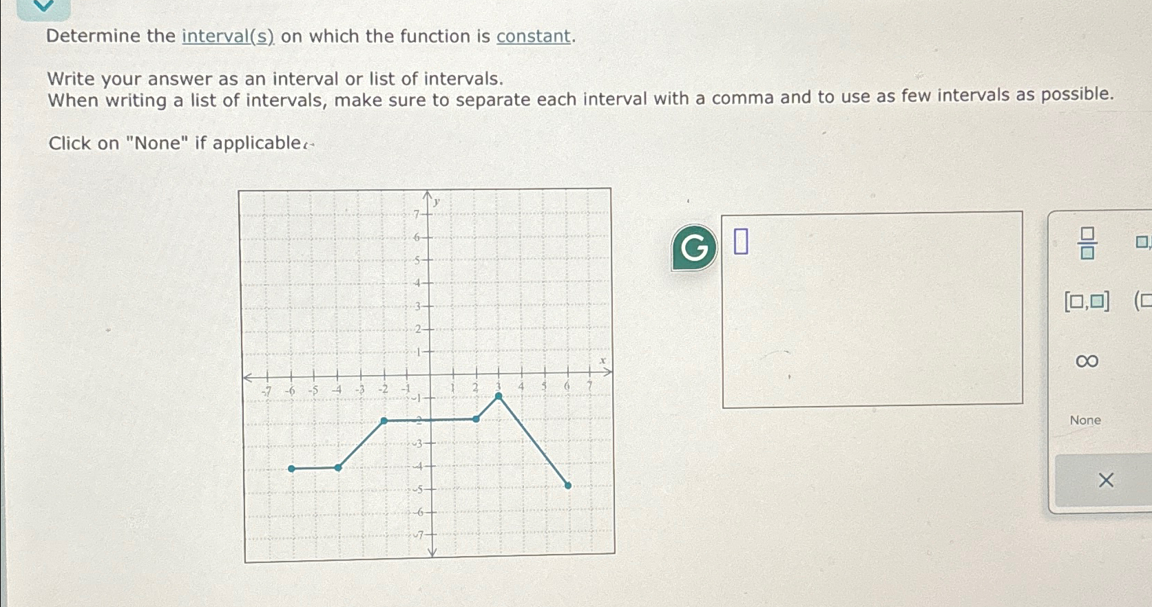 Solved Determine the interval(s) ﻿on which the function is | Chegg.com