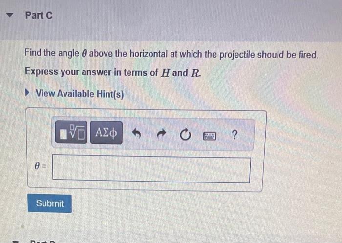Solved A projectile is fired with speed v0 at an angle θ | Chegg.com