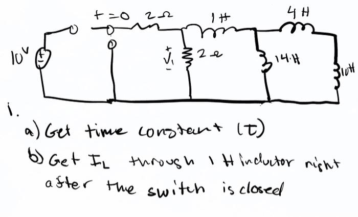Solved Part a. . find time constant Part b.: find i L | Chegg.com Solved Part a. . find time constant Part b.: find i L | Chegg.com