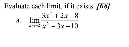 Solved Evaluate each limit, ﻿if it exists. | Chegg.com