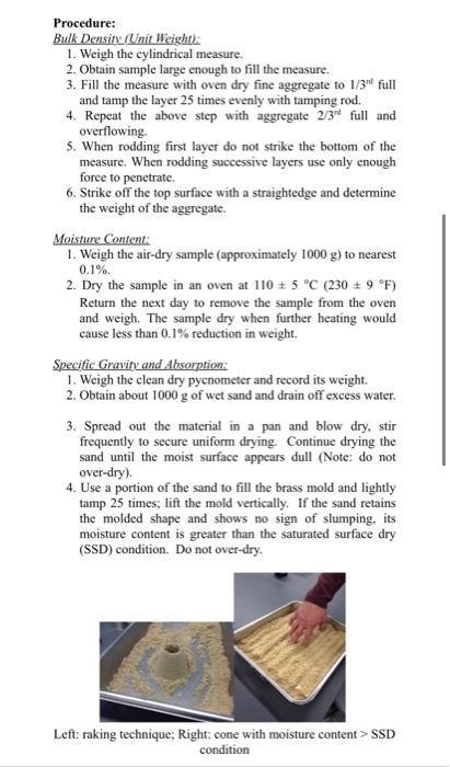 Solved Laboratory #4 Physical Properties of Fine Aggregate | Chegg.com