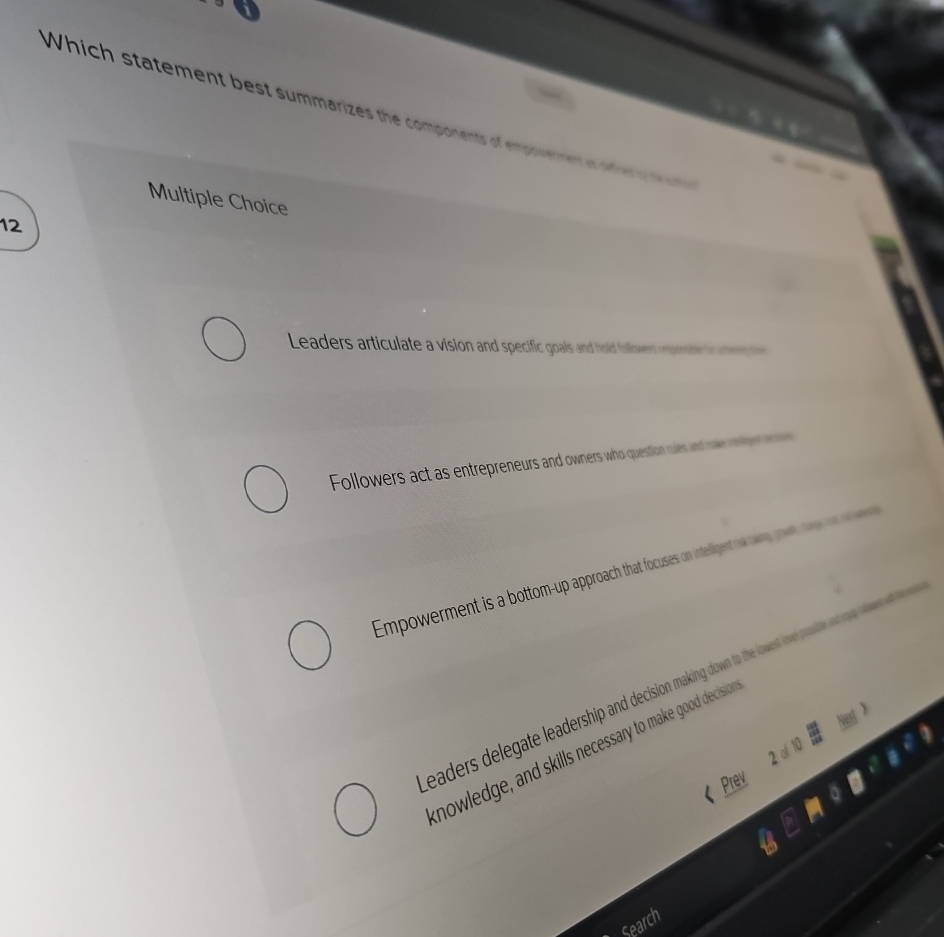 Solved Multiple ChoiceEmpowerment is a bottom-up approach | Chegg.com
