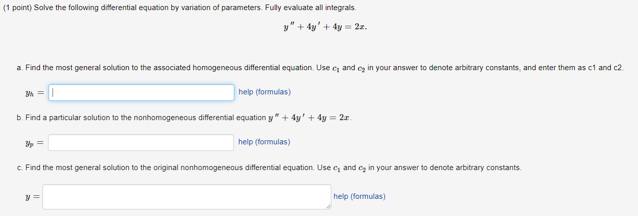 Solved find homogenous solution, particular solution and | Chegg.com