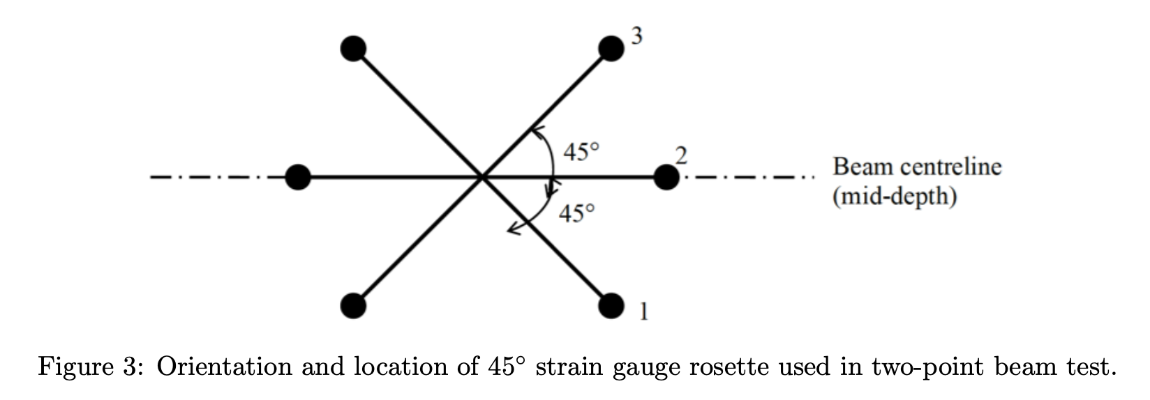 Solved Figure 3: Orientation and location of 45° ﻿strain | Chegg.com