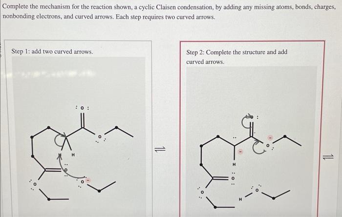 Solved Complete the mechanism for the reaction shown, a | Chegg.com