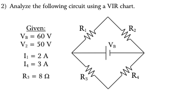 Solved Analyze the following circuit using a VIR | Chegg.com