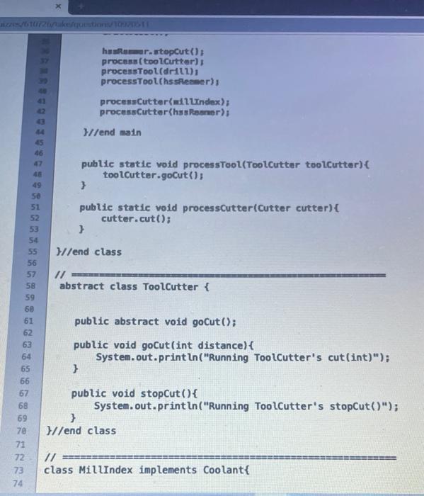 Solved What is the output when executing line 34: public | Chegg.com