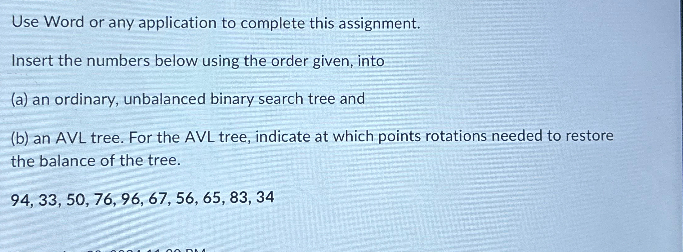 Use Word or any application to complete this | Chegg.com