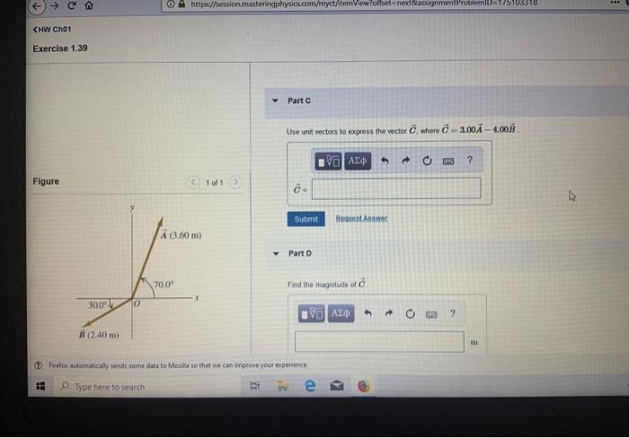 Solved Figure Part 8Use unit vectors to express the vector | Chegg.com