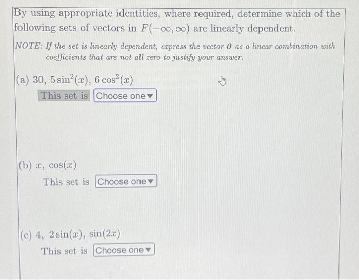 Solved By using appropriate identities, where required, | Chegg.com